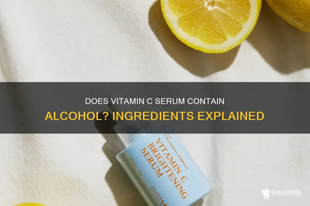 Does Vitamin C Serum Contain Alcohol? Ingredients Explained | CyAlcohol