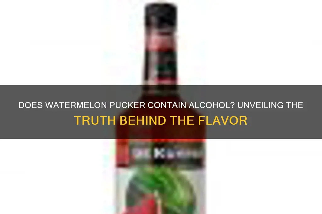 Does Watermelon Pucker Contain Alcohol? Unveiling The Truth Behind The ...