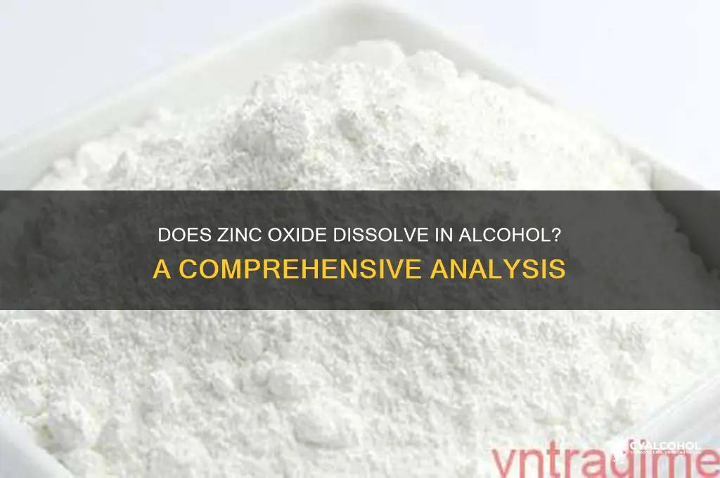 Does Zinc Oxide Dissolve In Alcohol? A Comprehensive Analysis | CyAlcohol