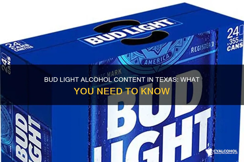 Bud Light Alcohol Content In Texas: What You Need To Know | CyAlcohol