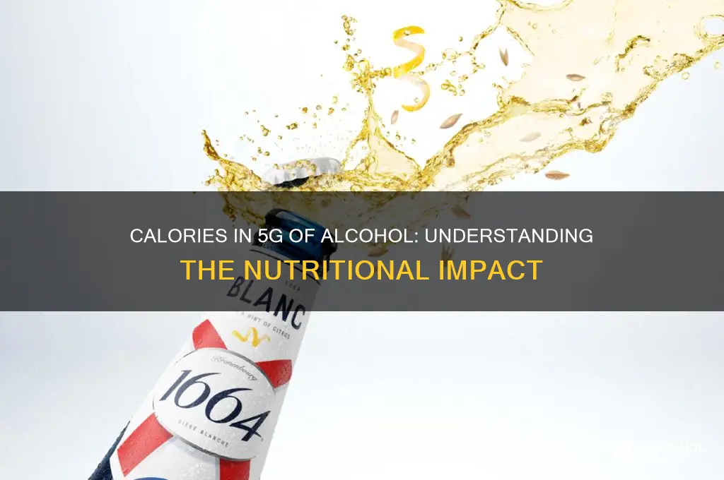 Calories In 5G Of Alcohol: Understanding The Nutritional Impact | CyAlcohol