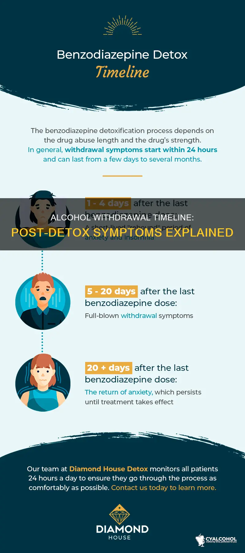 Alcohol Withdrawal Timeline: Post-Detox Symptoms Explained | CyAlcohol