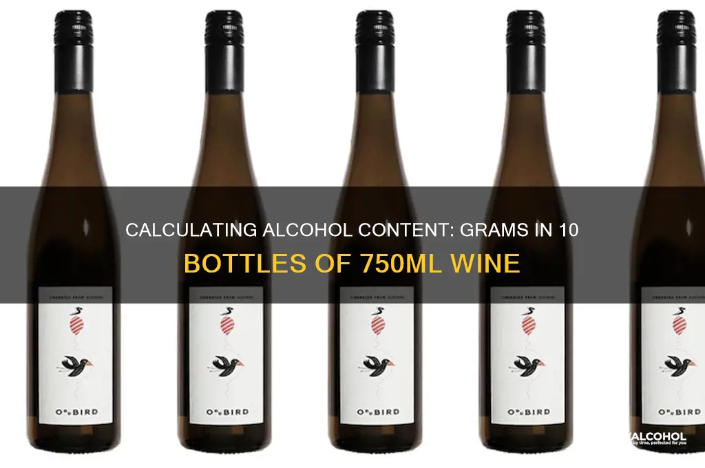 Calculating Alcohol Content: Grams In 10 Bottles Of 750Ml Wine | CyAlcohol