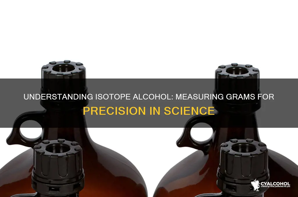 Understanding Isotope Alcohol: Measuring Grams For Precision In Science ...