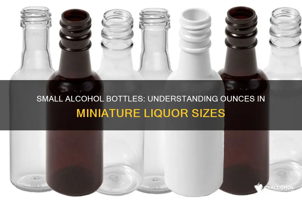 Small Alcohol Bottles: Understanding Ounces In Miniature Liquor Sizes ...