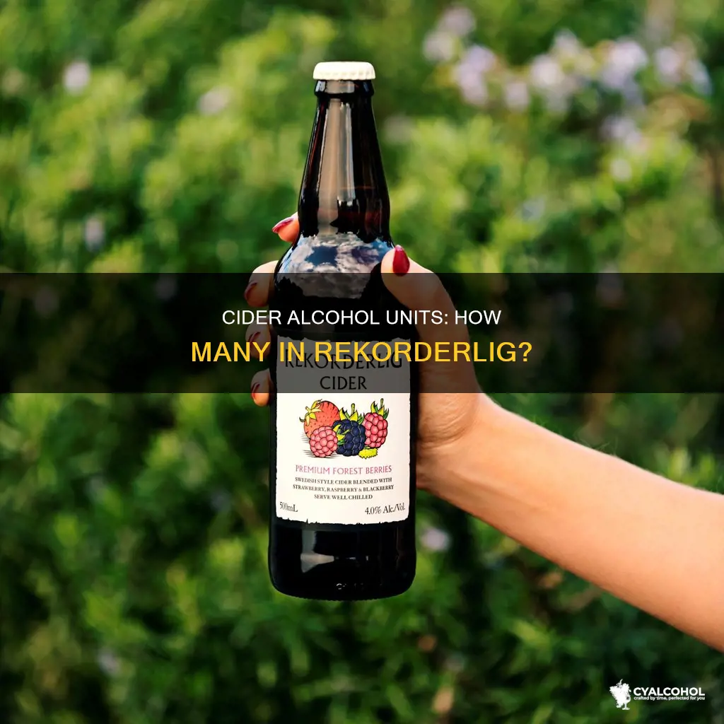 Cider Alcohol Units: How Many In Rekorderlig? | CyAlcohol