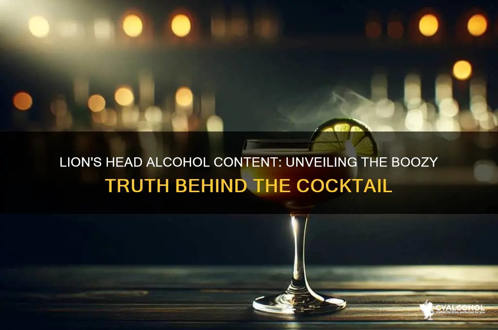 Lion's Head Alcohol Content: Unveiling The Boozy Truth Behind The ...