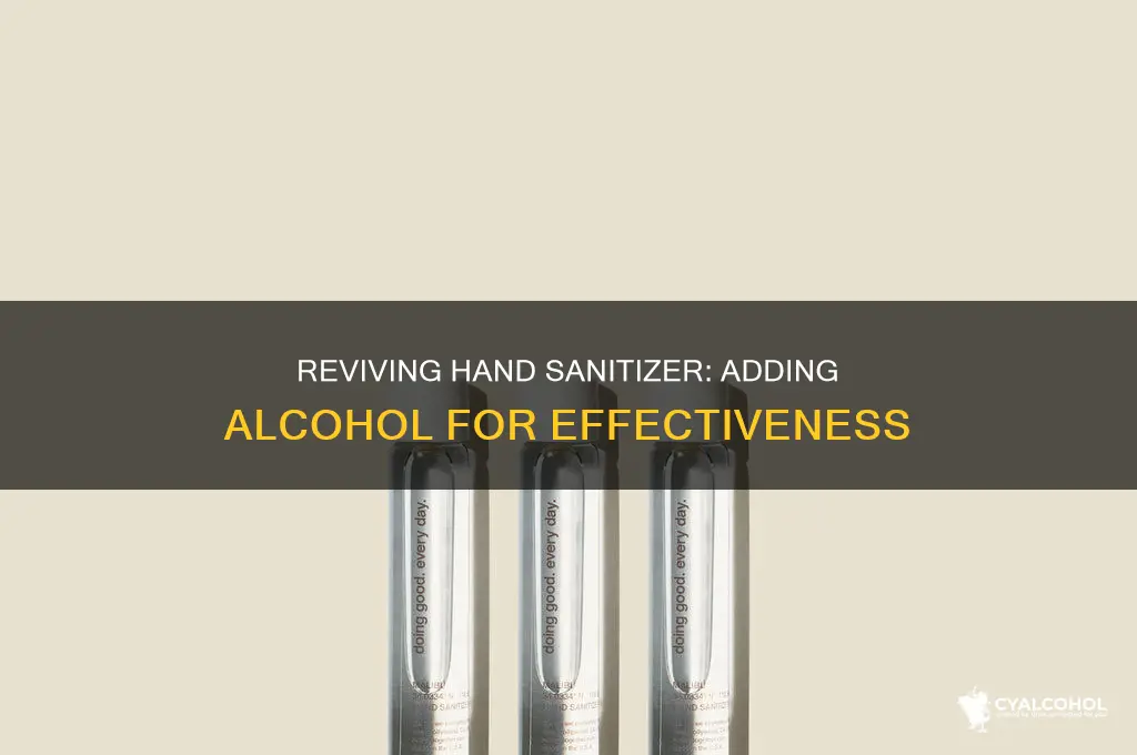 Reviving Hand Sanitizer: Adding Alcohol For Effectiveness | CyAlcohol
