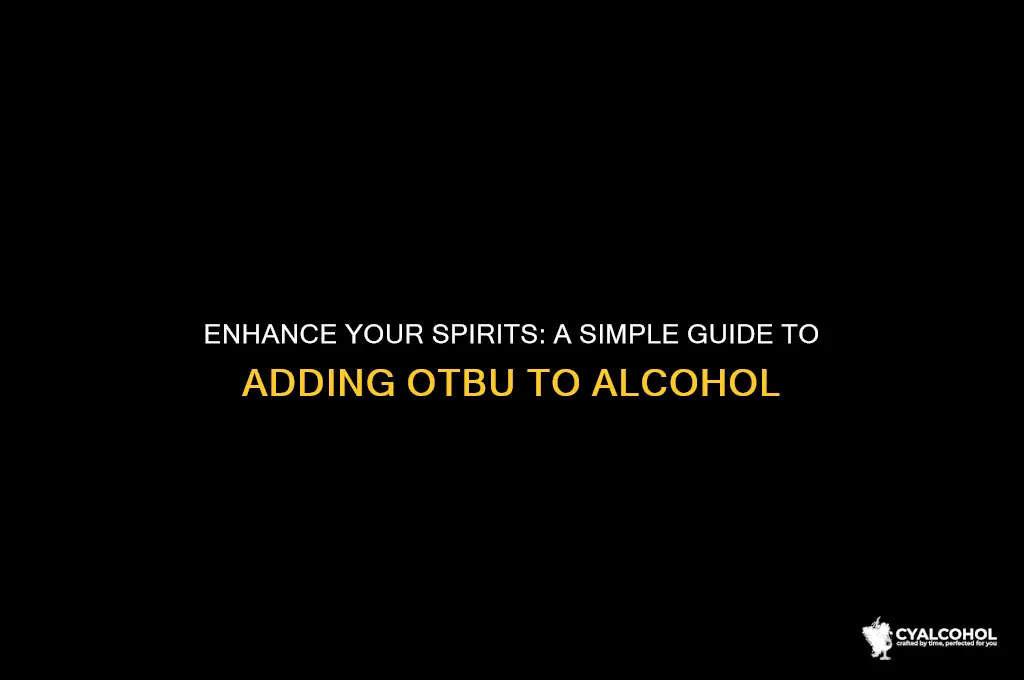 Enhance Your Spirits: A Simple Guide To Adding Otbu To Alcohol | CyAlcohol