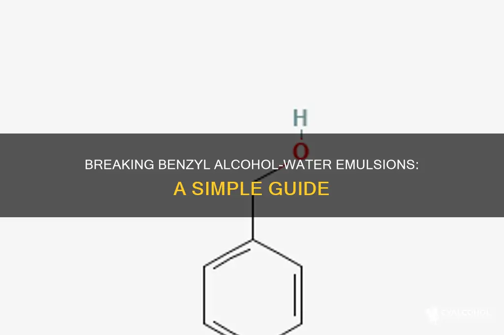 Breaking Benzyl Alcohol-Water Emulsions: A Simple Guide | CyAlcohol
