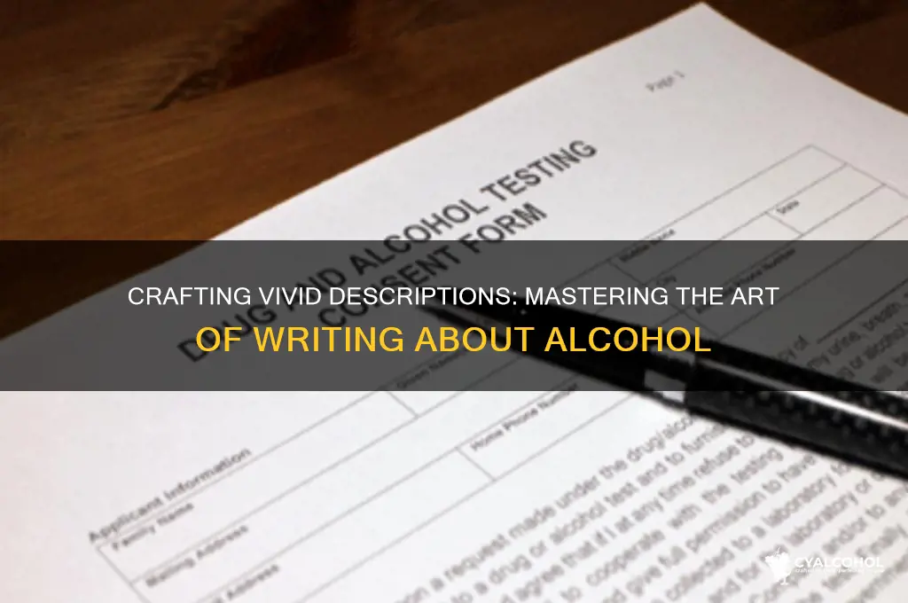Crafting Vivid Descriptions: Mastering The Art Of Writing About Alcohol ...