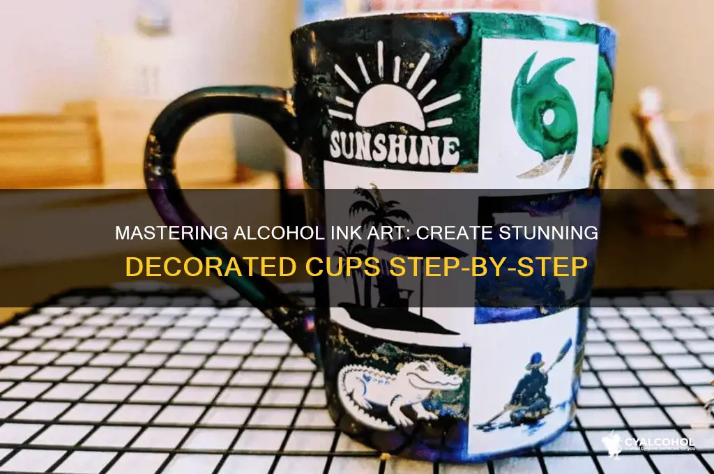 Mastering Alcohol Ink Art: Create Stunning Decorated Cups Step-By-Step ...