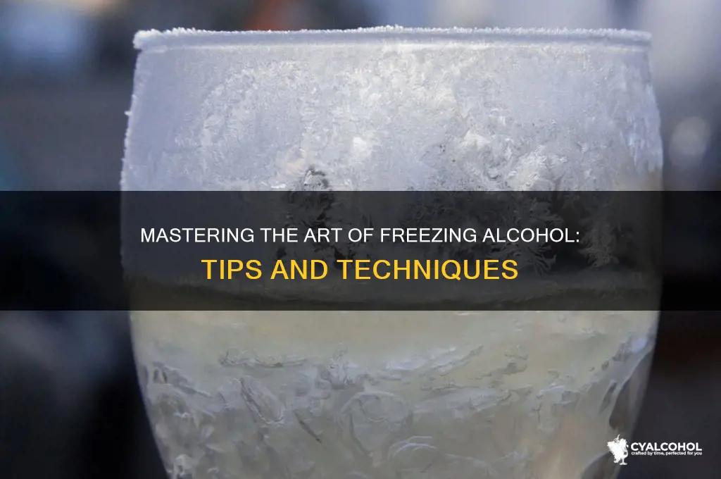 Mastering The Art Of Freezing Alcohol: Tips And Techniques | CyAlcohol