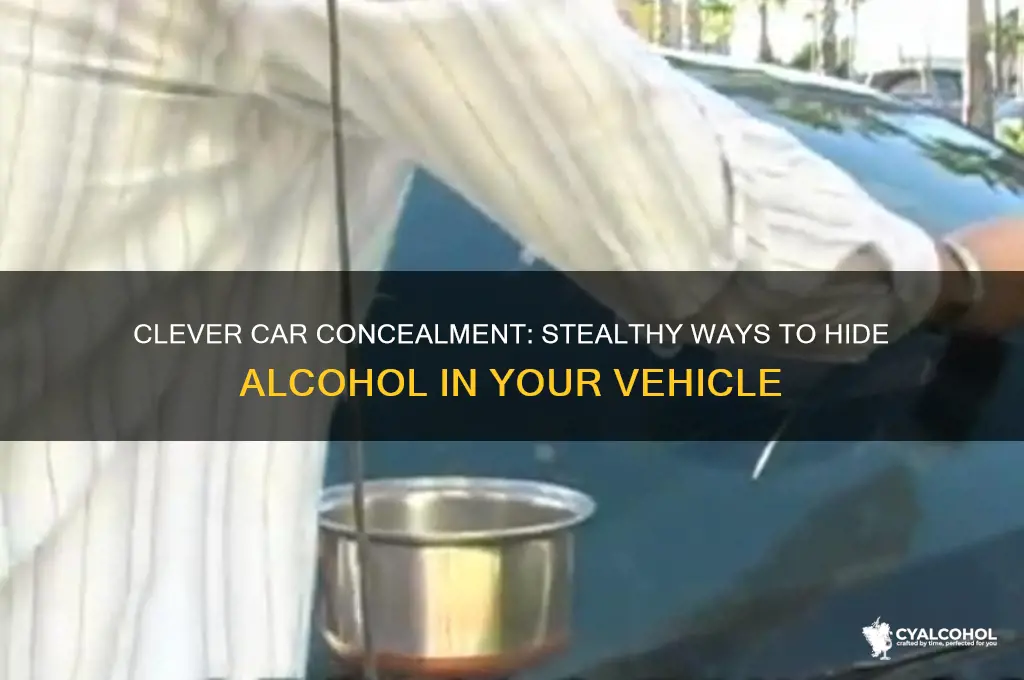 Clever Car Concealment: Stealthy Ways To Hide Alcohol In Your Vehicle ...