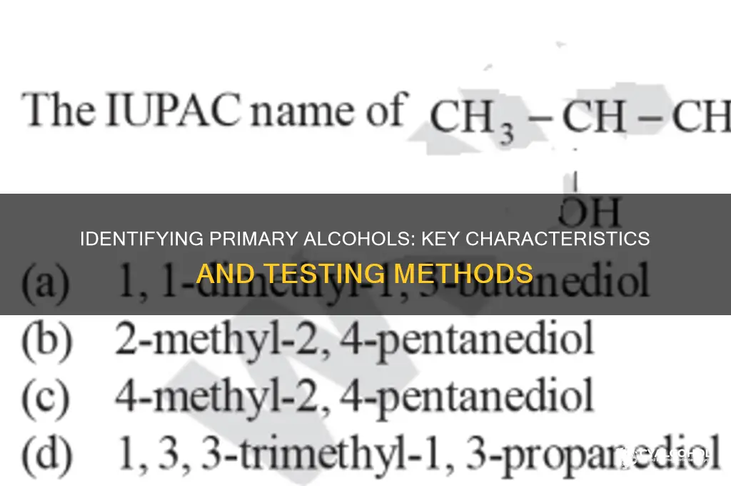Identifying Primary Alcohols: Key Characteristics And Testing Methods ...