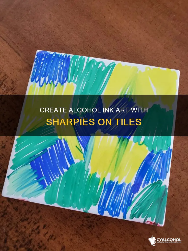 Create Alcohol Ink Art With Sharpies On Tiles | CyAlcohol