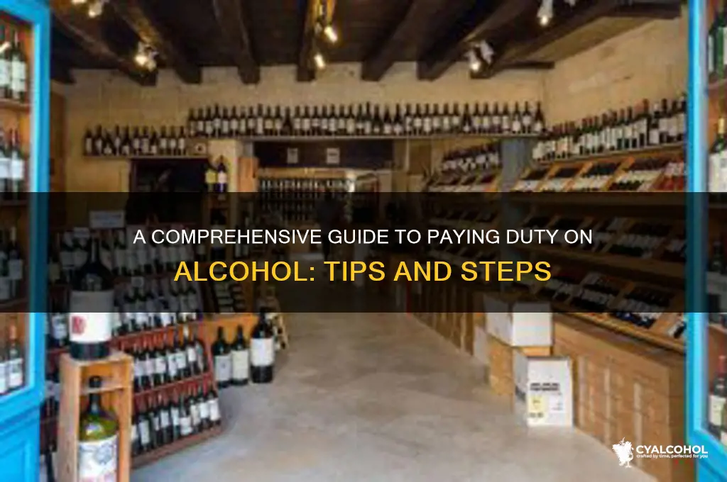 A Comprehensive Guide To Paying Duty On Alcohol: Tips And Steps | CyAlcohol