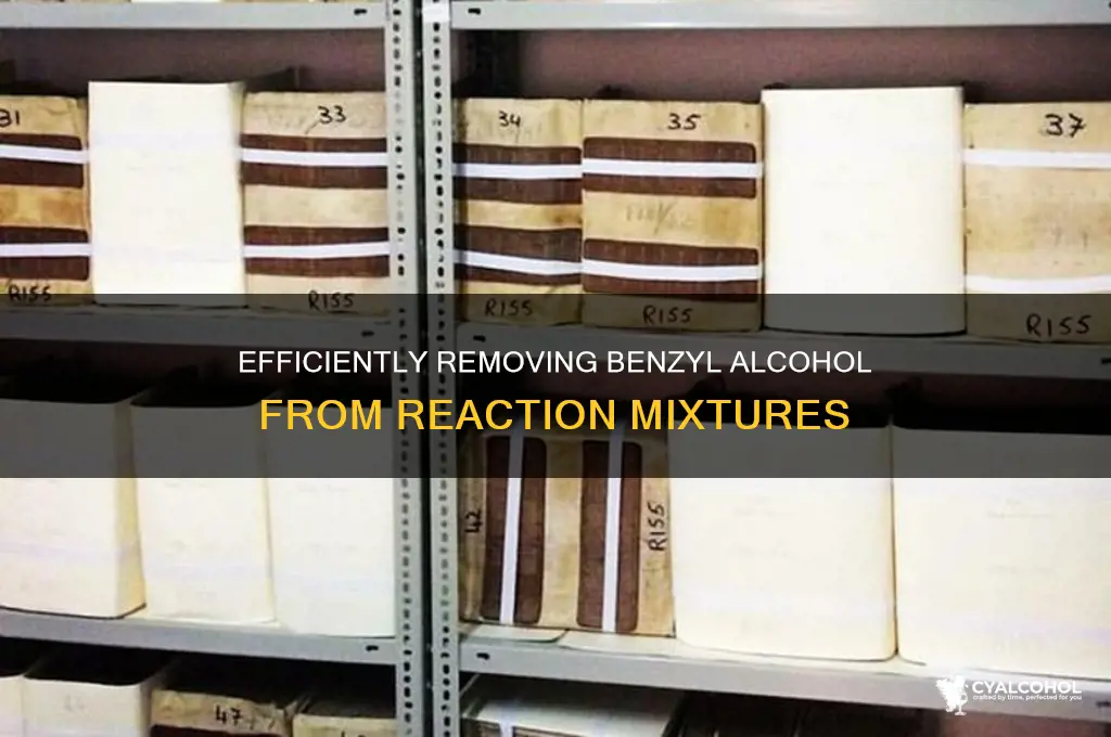 Efficiently Removing Benzyl Alcohol From Reaction Mixtures | CyAlcohol