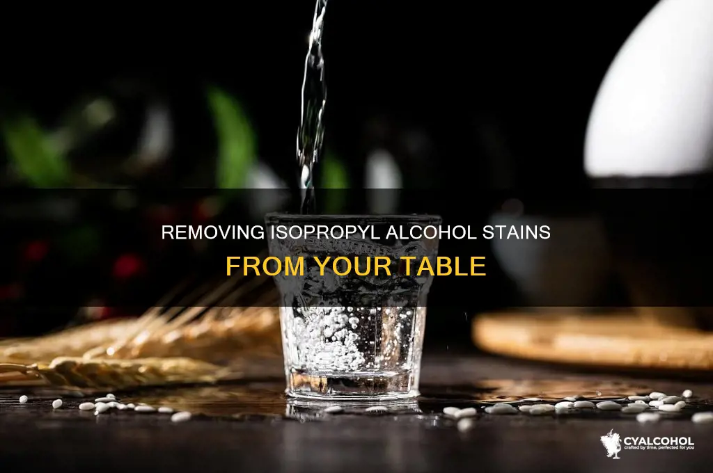 Removing Isopropyl Alcohol Stains From Your Table | CyAlcohol