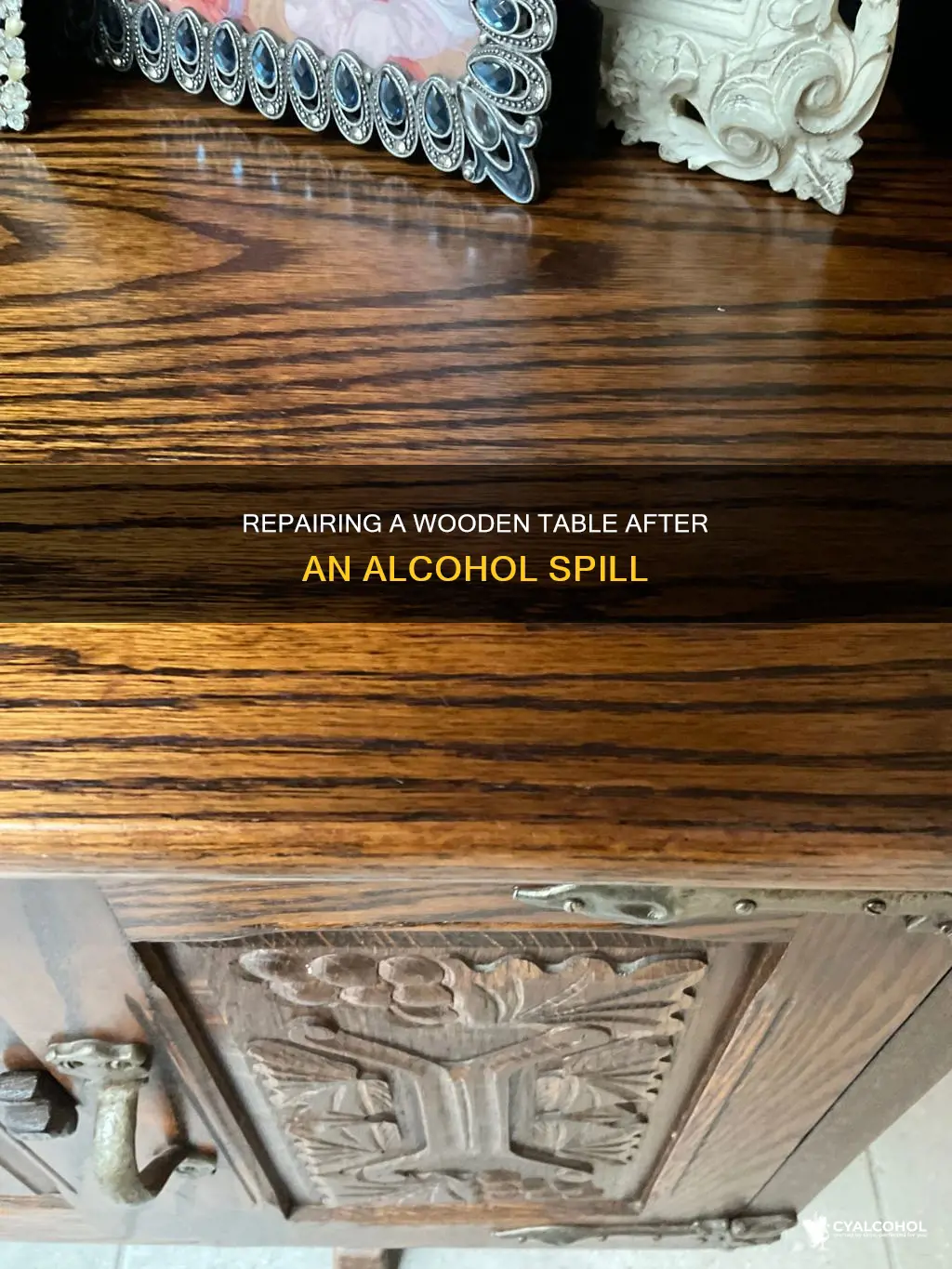 Repairing A Wooden Table After An Alcohol Spill | CyAlcohol