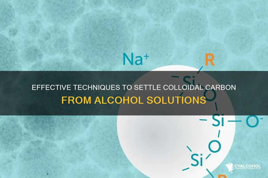Effective Techniques To Settle Colloidal Carbon From Alcohol Solutions ...