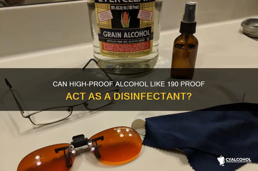 Can High-Proof Alcohol Like 190 Proof Act As A Disinfectant? | CyAlcohol