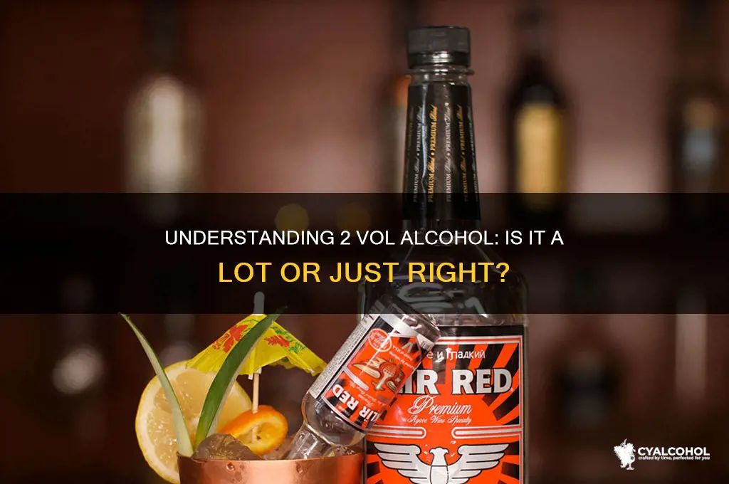 Understanding 2 Vol Alcohol: Is It A Lot Or Just Right? | CyAlcohol
