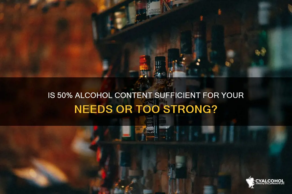 Is 50% Alcohol Content Sufficient For Your Needs Or Too Strong? | CyAlcohol