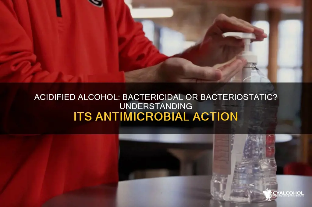 Acidified Alcohol: Bactericidal Or Bacteriostatic? Understanding Its ...