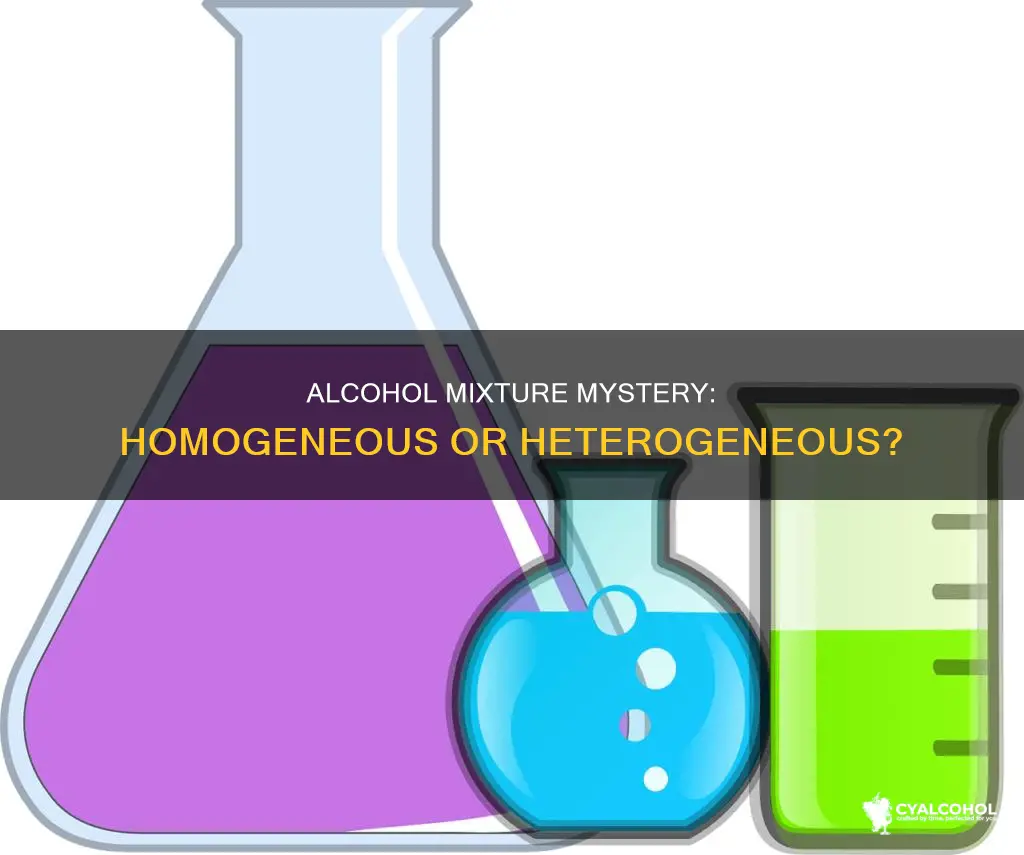 Alcohol Mixture Mystery: Homogeneous Or Heterogeneous? | CyAlcohol