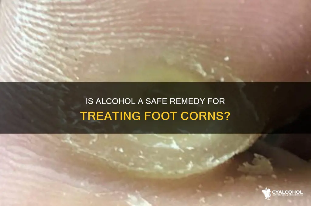 Is Alcohol A Safe Remedy For Treating Foot Corns? | CyAlcohol
