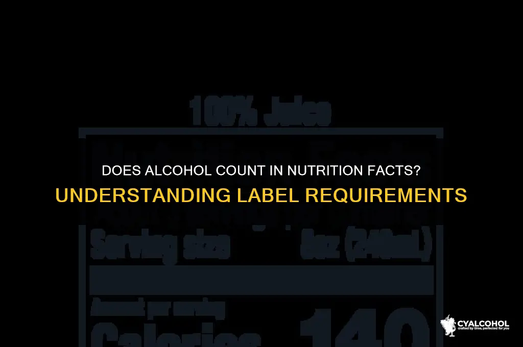 Does Alcohol Count In Nutrition Facts? Understanding Label Requirements ...