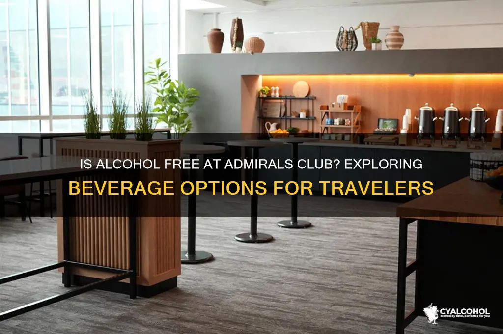 Is Alcohol Free At Admirals Club? Exploring Beverage Options For ...