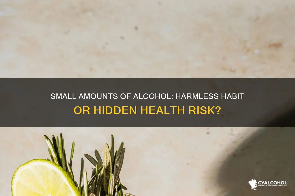 Small Amounts Of Alcohol: Harmless Habit Or Hidden Health Risk? | CyAlcohol