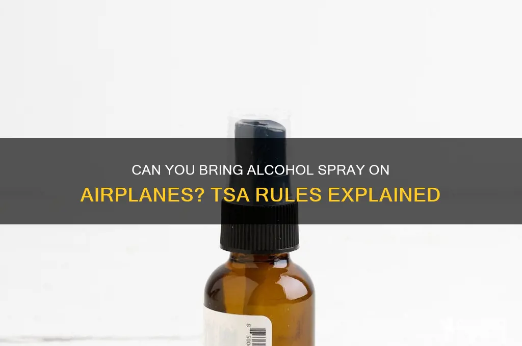 Can You Bring Alcohol Spray On Airplanes? Tsa Rules Explained | CyAlcohol