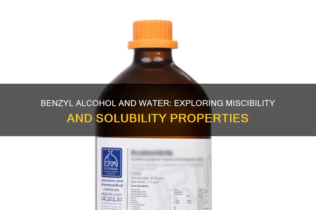 Benzyl Alcohol And Water: Exploring Miscibility And Solubility ...