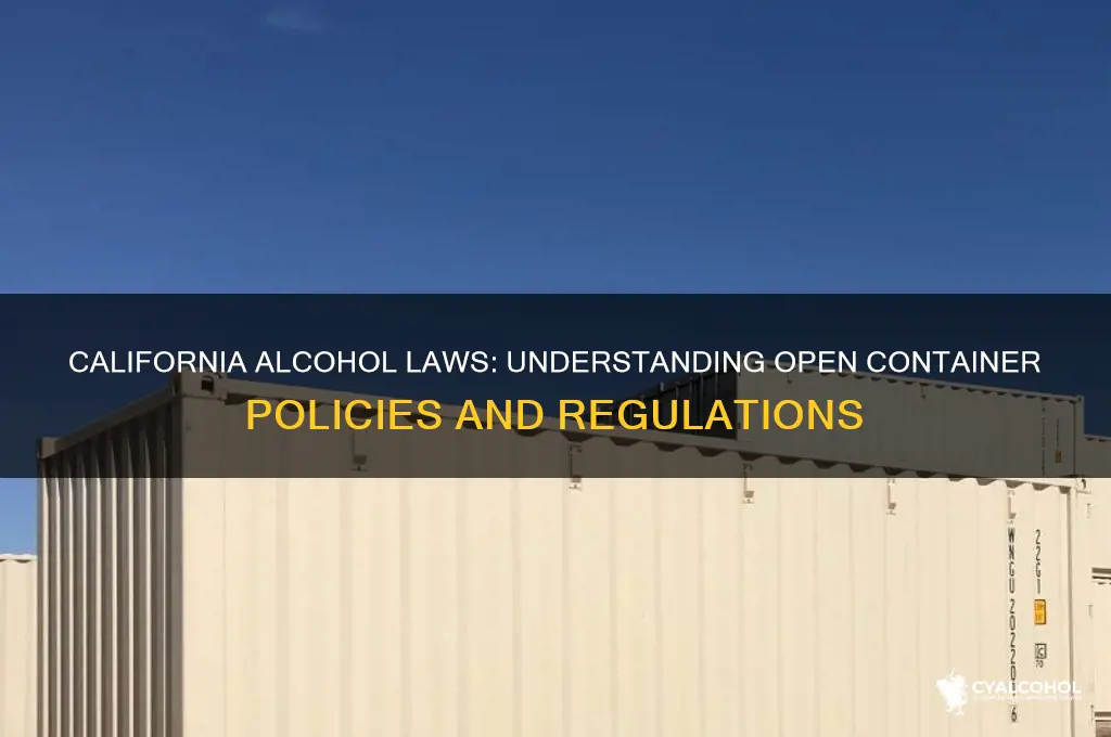 California Alcohol Laws: Understanding Open Container Policies And ...