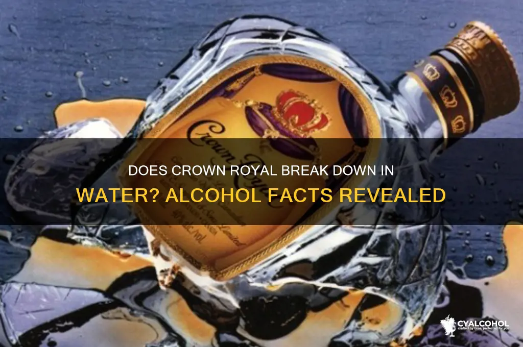 Does Crown Royal Break Down In Water? Alcohol Facts Revealed | CyAlcohol