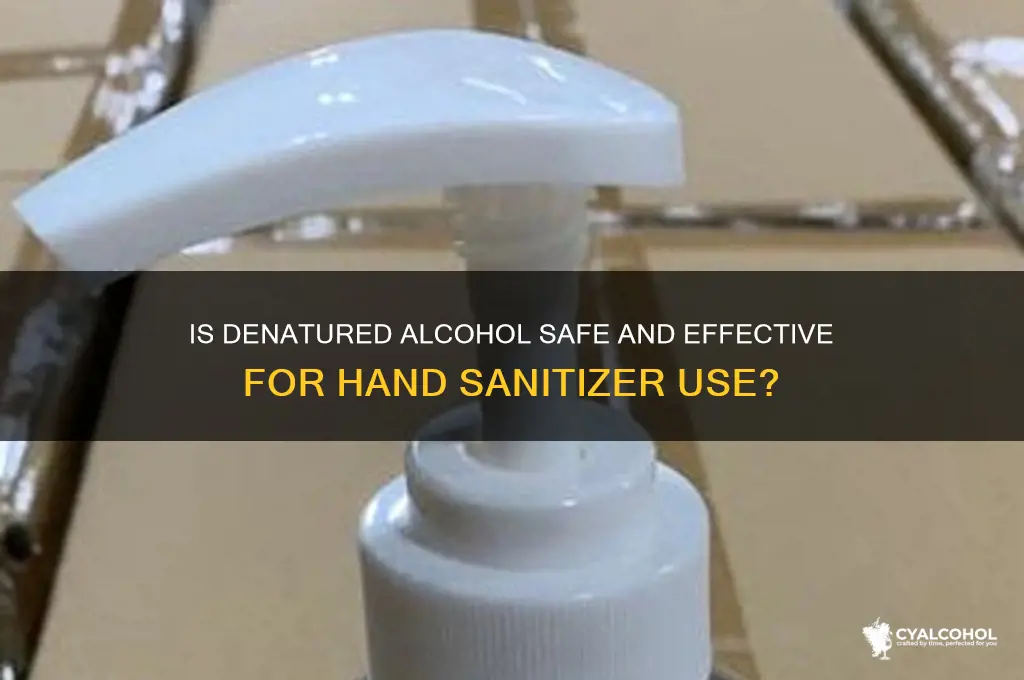 Is Denatured Alcohol Safe And Effective For Hand Sanitizer Use? | CyAlcohol