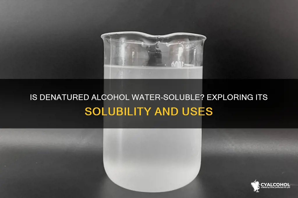 Is Denatured Alcohol Water-Soluble? Exploring Its Solubility And Uses ...
