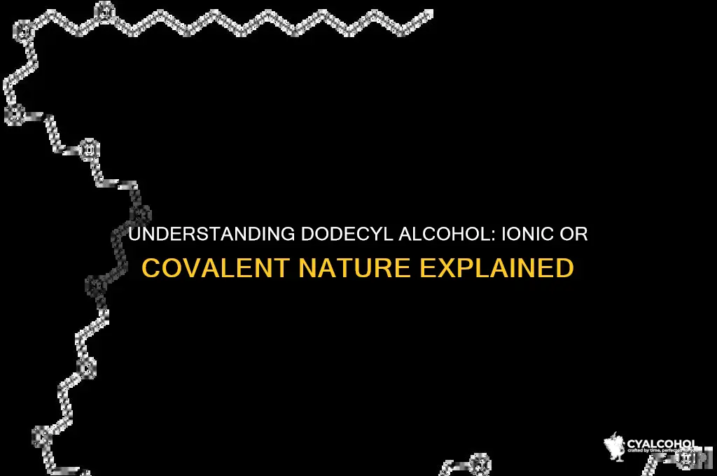 Understanding Dodecyl Alcohol: Ionic Or Covalent Nature Explained ...