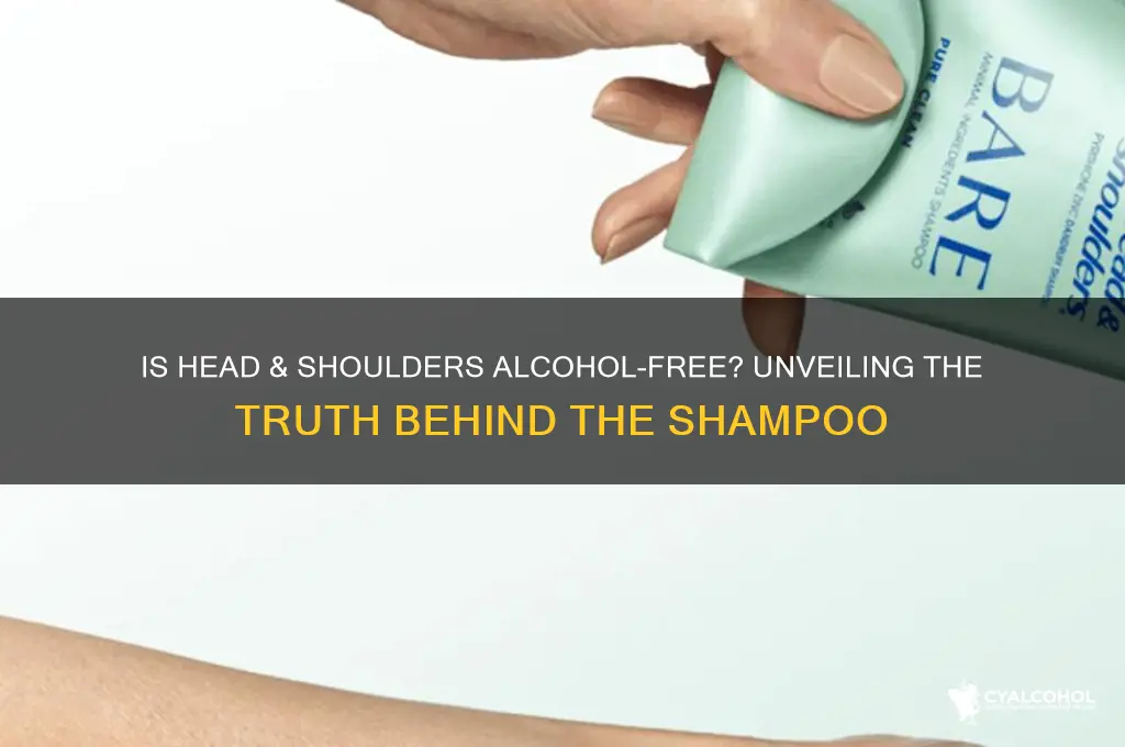 Is Head & Shoulders Alcohol-Free? Unveiling The Truth Behind The ...