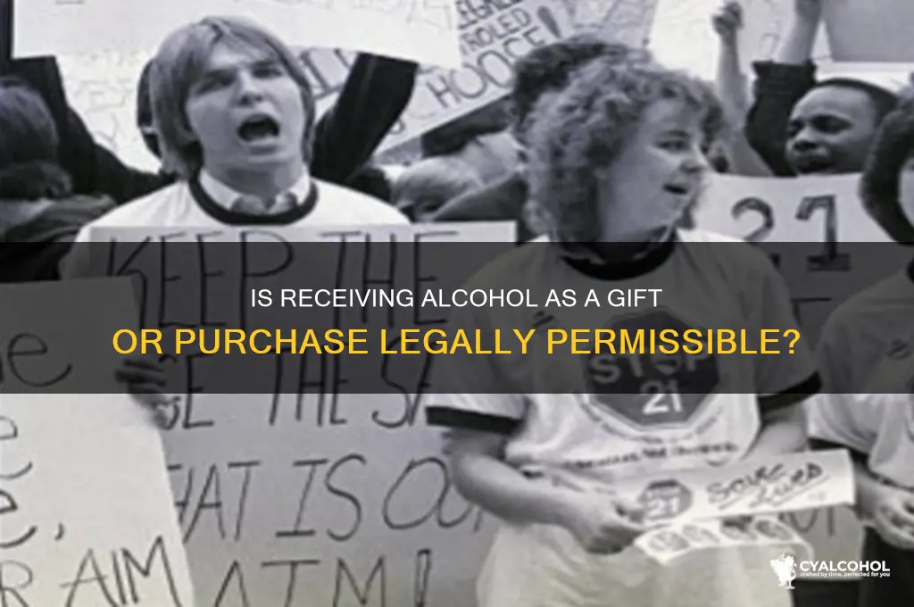 Is Receiving Alcohol As A Gift Or Purchase Legally Permissible? | CyAlcohol