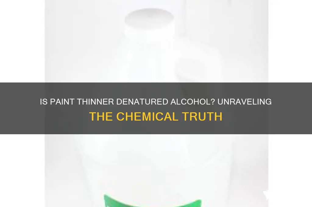 Is Paint Thinner Denatured Alcohol? Unraveling The Chemical Truth ...