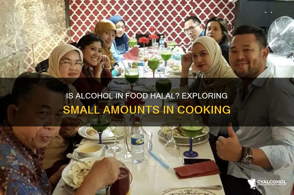 Is Alcohol In Food Halal? Exploring Small Amounts In Cooking | CyAlcohol