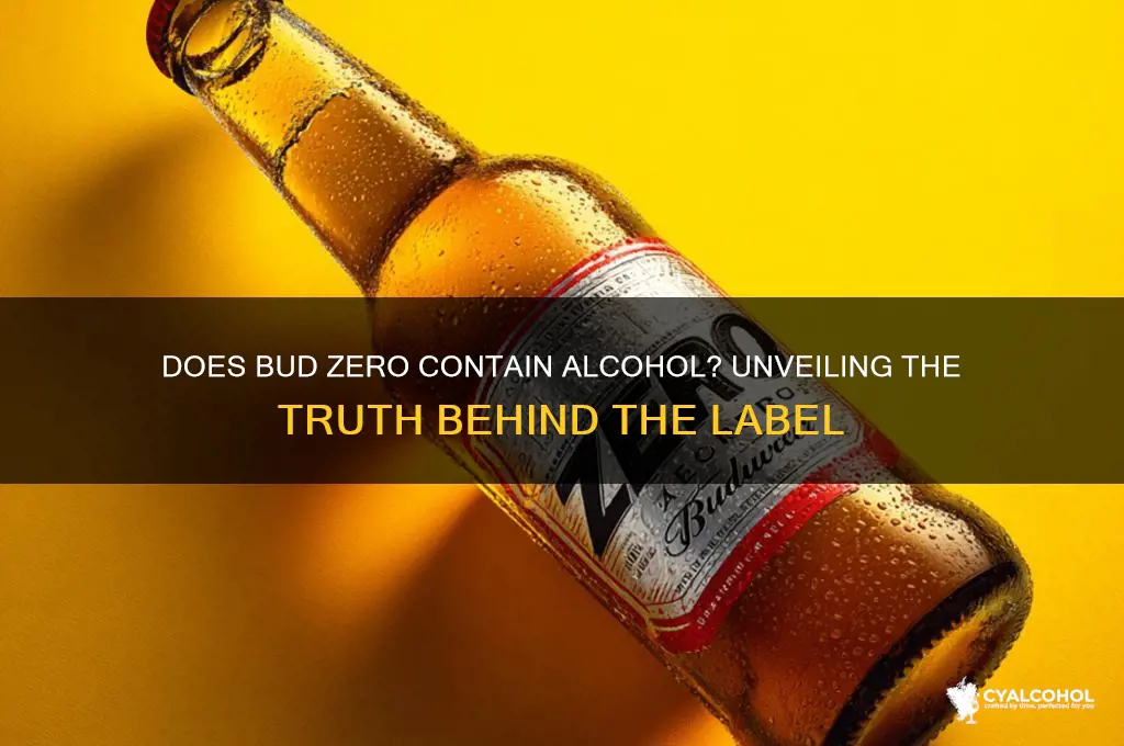 Does Bud Zero Contain Alcohol? Unveiling The Truth Behind The Label ...