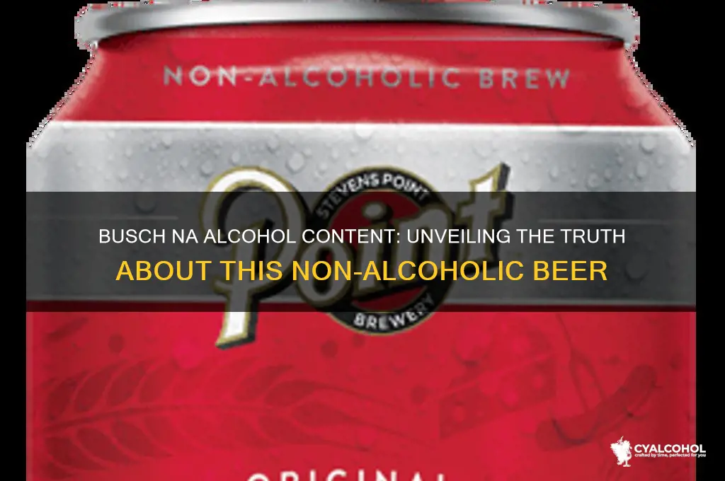 Busch Na Alcohol Content: Unveiling The Truth About This Non-Alcoholic ...