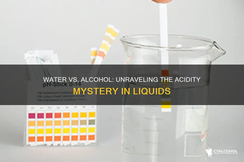 Water Vs. Alcohol: Unraveling The Acidity Mystery In Liquids | CyAlcohol