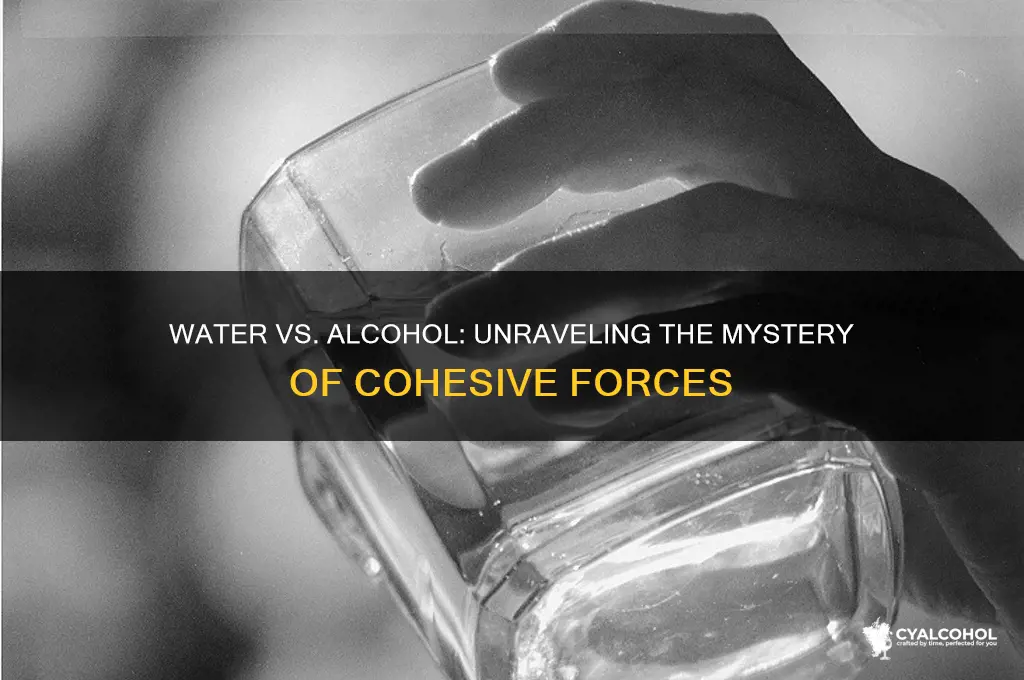 Water Vs. Alcohol: Unraveling The Mystery Of Cohesive Forces | CyAlcohol