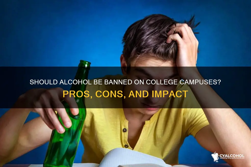Should Alcohol Be Banned On College Campuses? Pros, Cons, And Impact ...